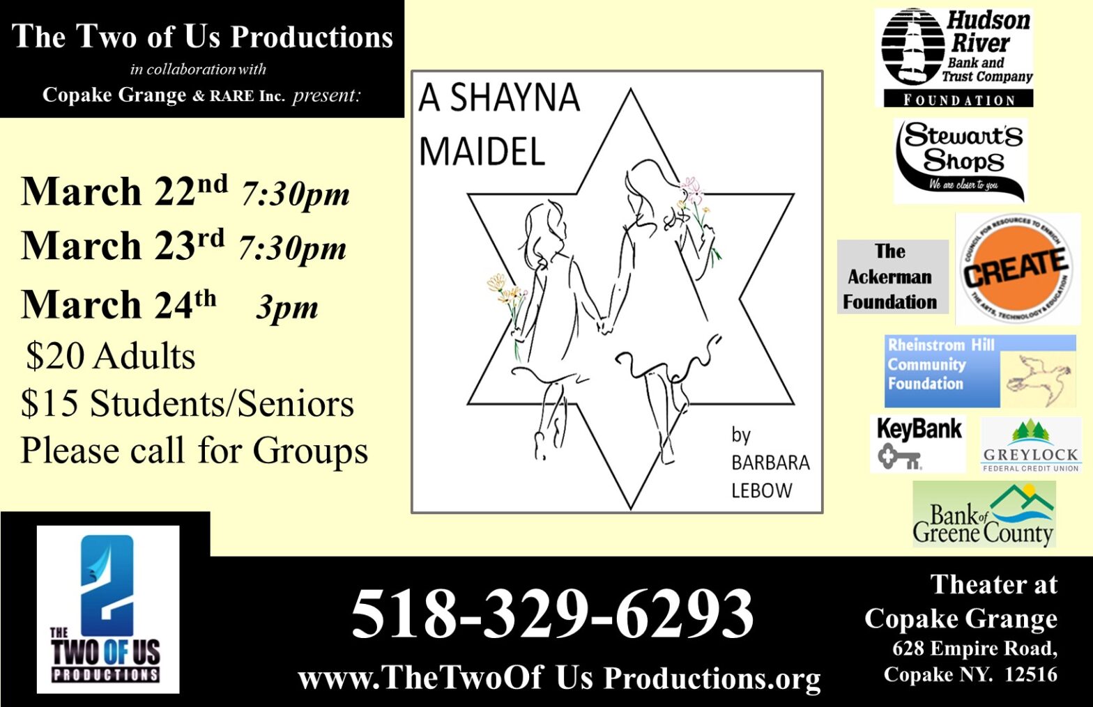A SHAYNA MAIDEL by Barbara Lebow - CREATE council on the arts • Greene ...