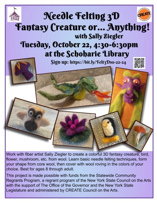 Needle Felting 3D: Fantasy Creature or…Anything! - CREATE council on ...