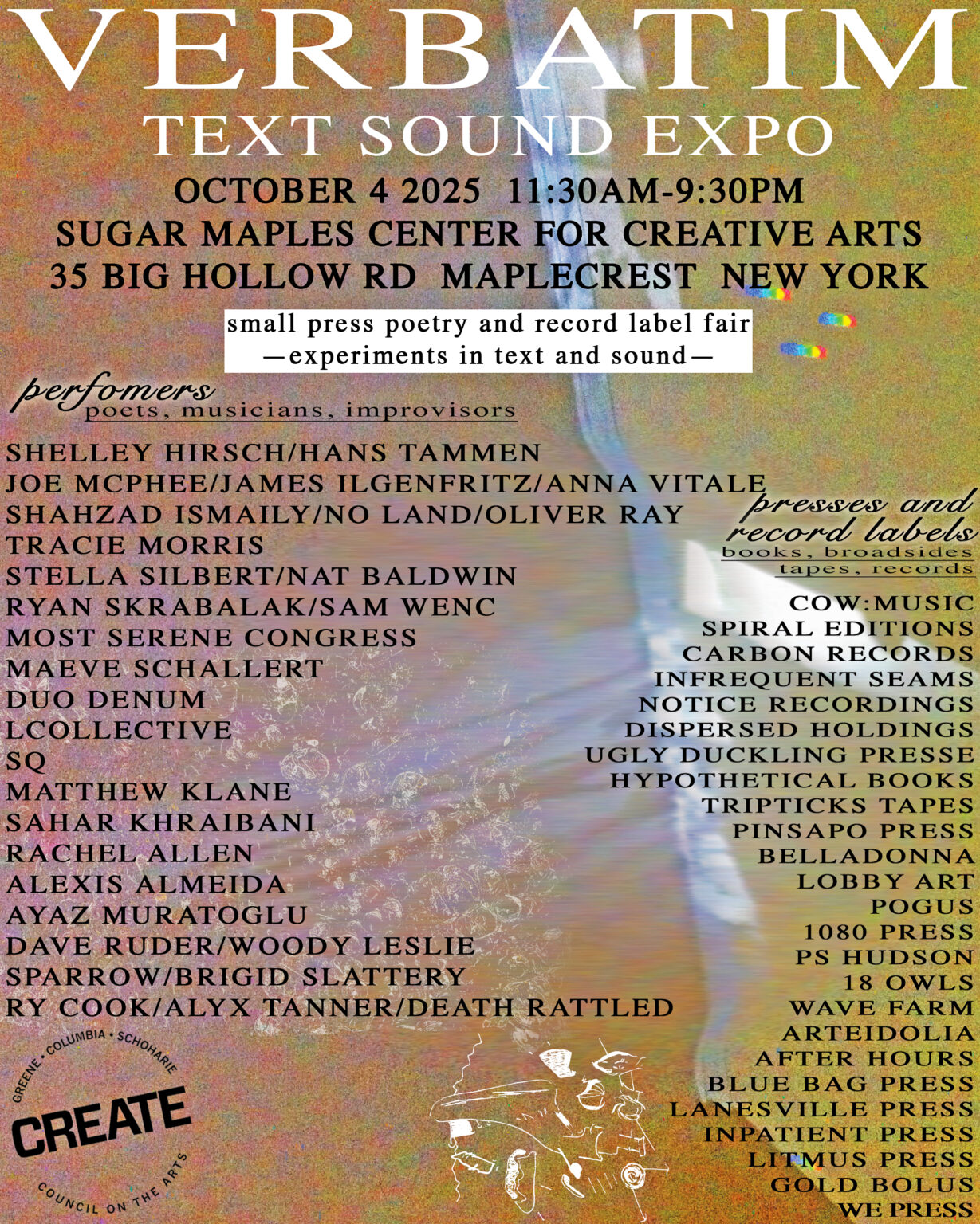 Verbatim Text Sound Expo - CREATE council on the arts • Greene ...